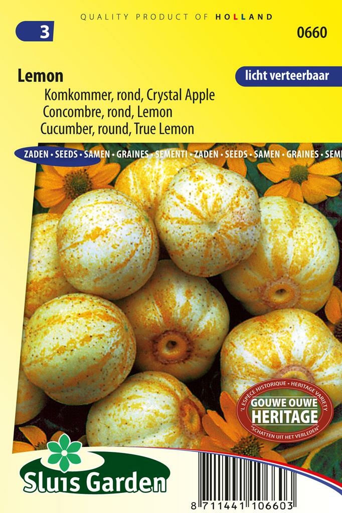Komkommer zaden True Lemon hier bestellen - Koopzaden.nl